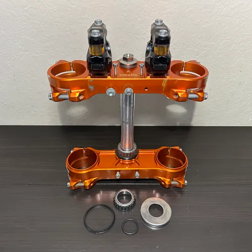 Xtrig Rocs Triple Clamps W/ Bar Mounts 16-24 KTM Orange Clamp Set 48mm ...
