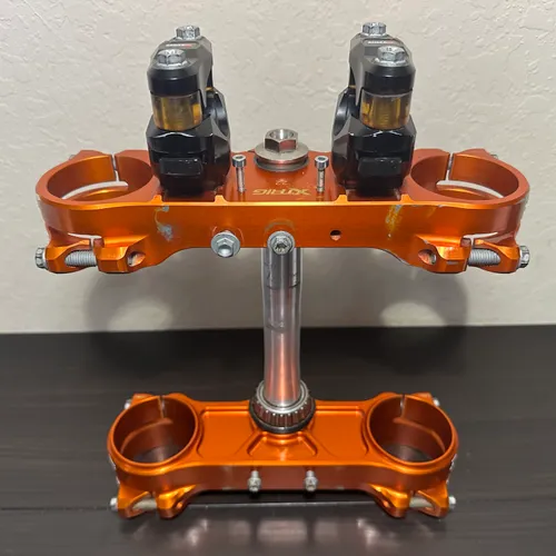 Xtrig Rocs Triple Clamps W/ Bar Mounts 16-24 KTM Orange Clamp Set 48mm ...