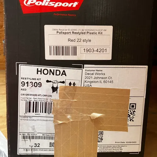 02 To 07 Honda Cr250/125 Polisport Restyle Kit Plus Tj Full Decals Seat ...