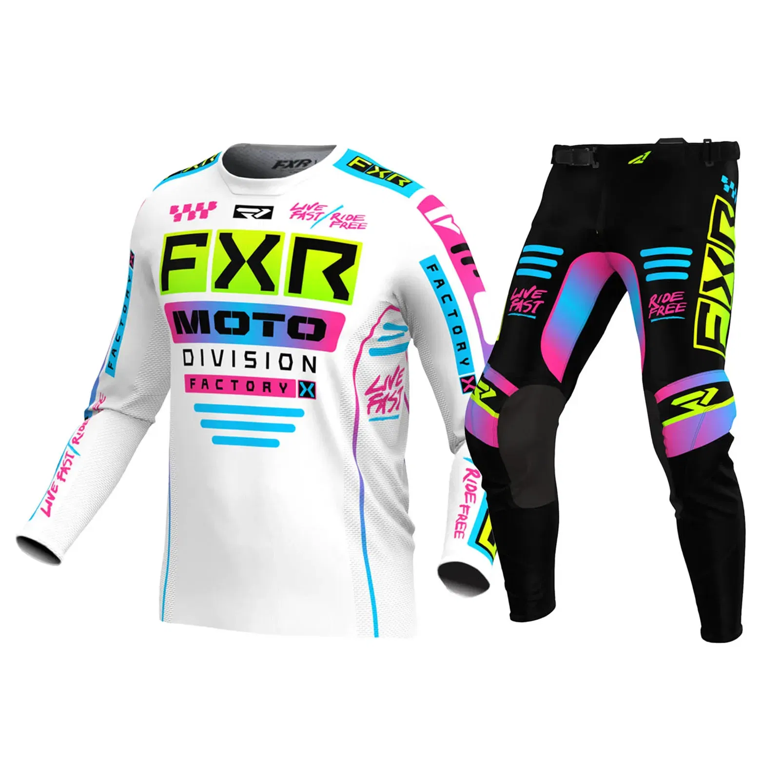 2024 FXR Gear Combo - FXR Podium Gladiator Retro Kit - Large / 34