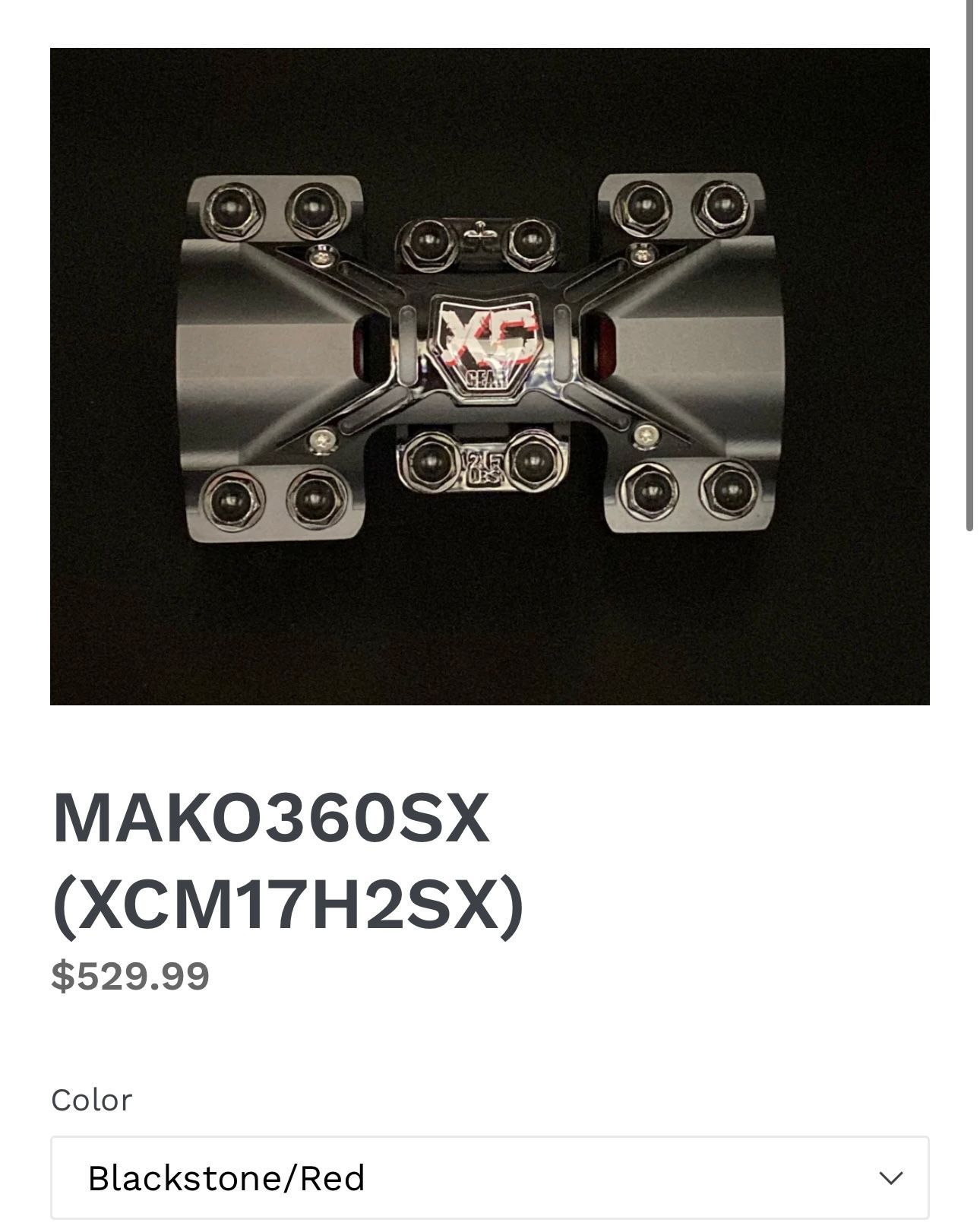 Mako 360 SX Bar Mounts