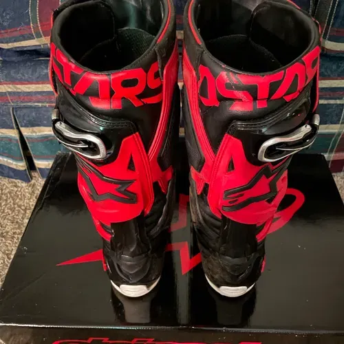 Alpinestar Tech 10 Black Red Boots Size:8