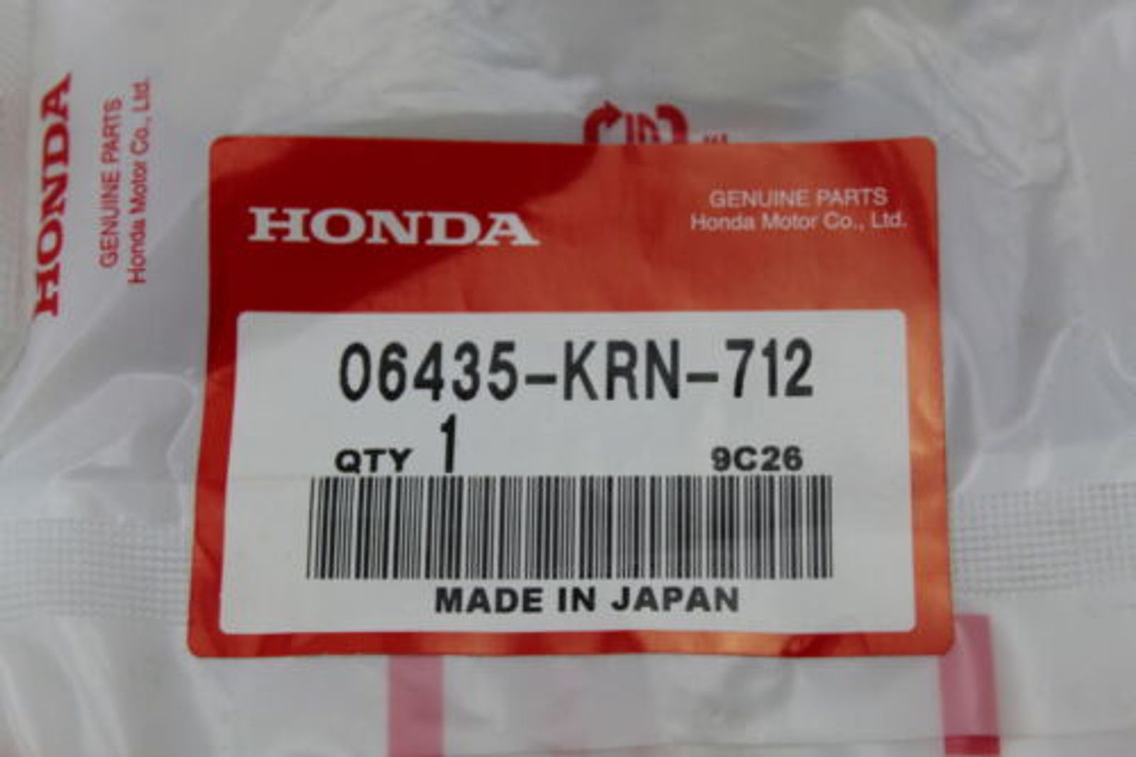 HONDA BRAKE PADS 06435-KRN-712