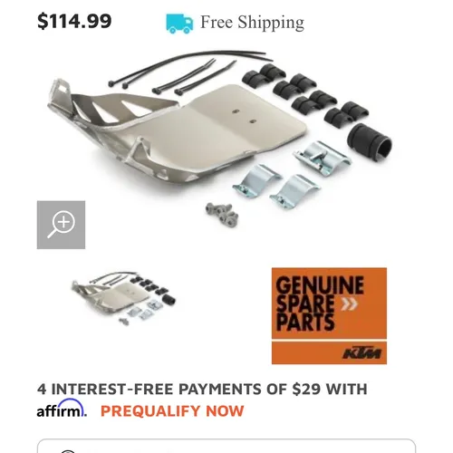 Ktm Power parts Skid Plate