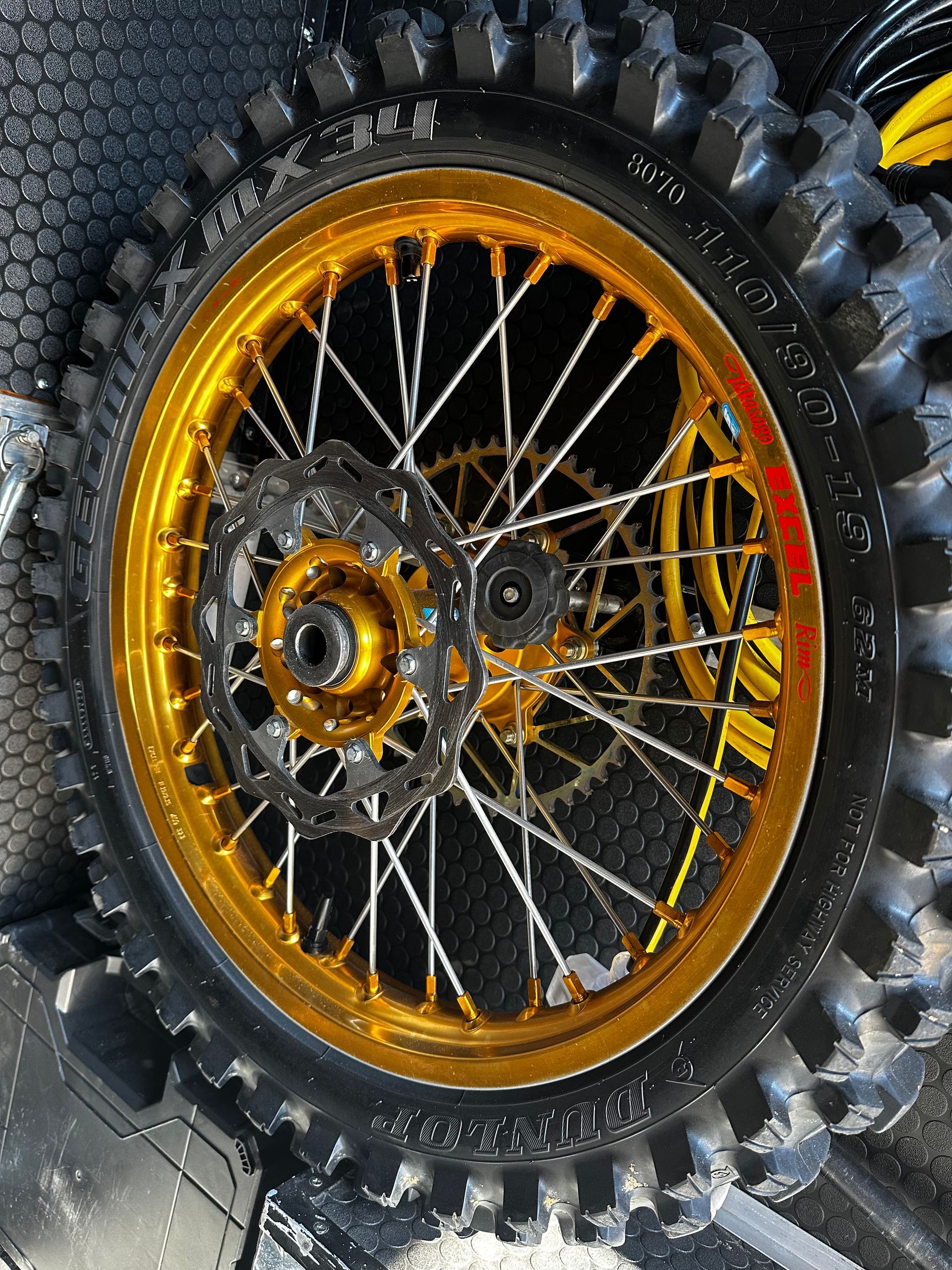 Custom Gold Excel Wheels W/Tires